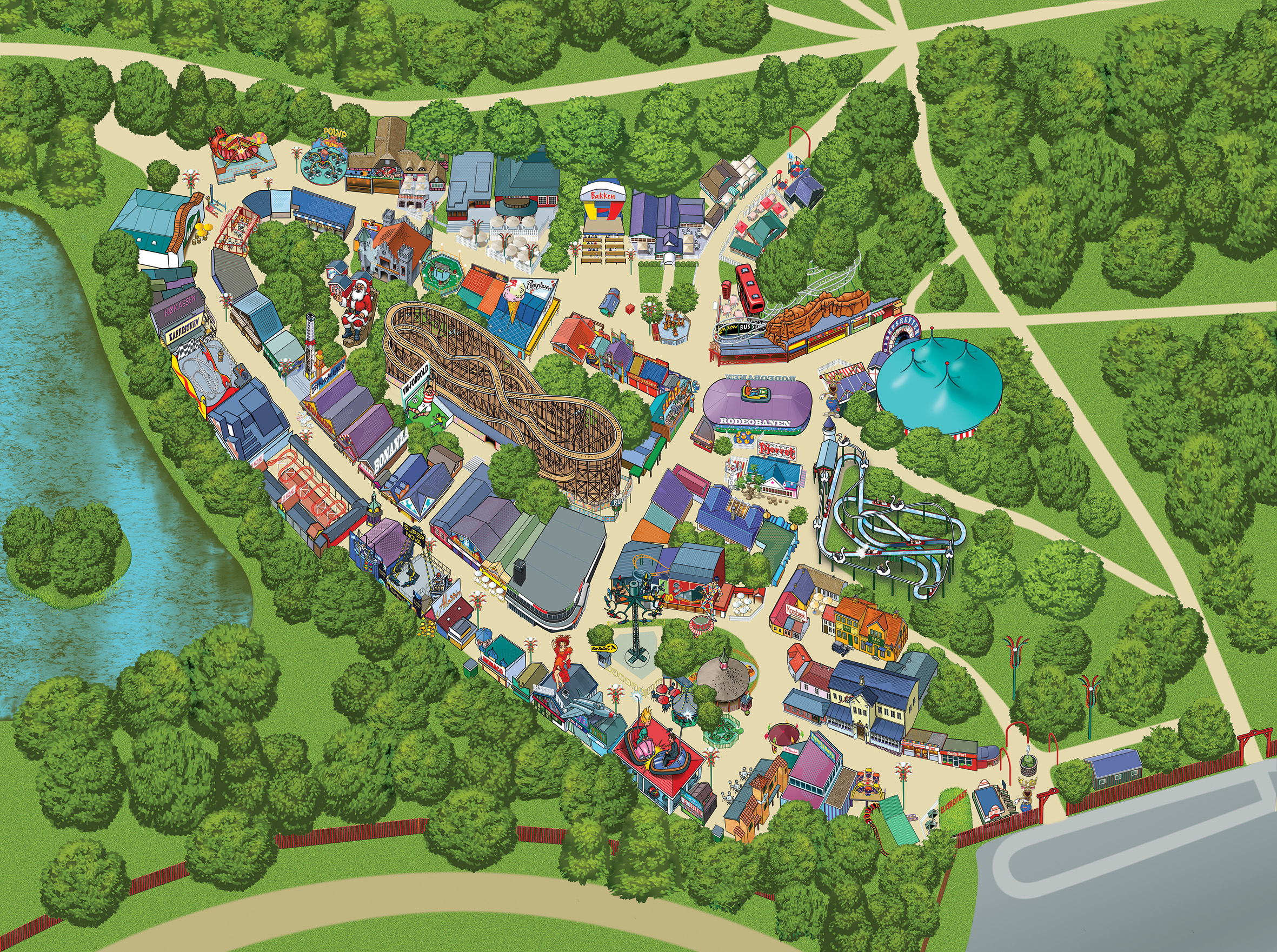 Oversigtskort over Bakken